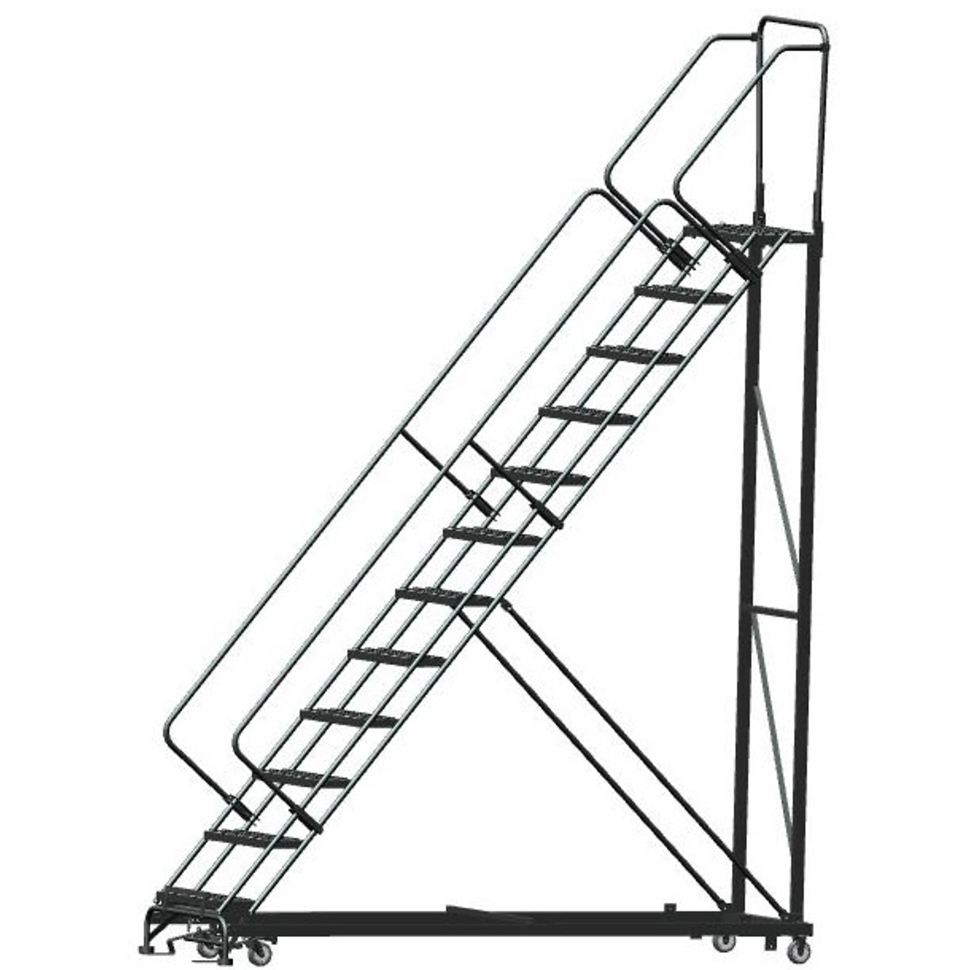 Ballymore Rolling Ladder, Overall Height 80 in, Steps 5, Material Type ... Ballymore Rolling Ladder, Overall Height 80 in, Steps 5, Material Type ...